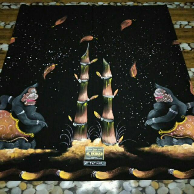 Jual Sarung Batik Lukis Ornamen Wayang Arjuna panahan Bima 100% batik ...