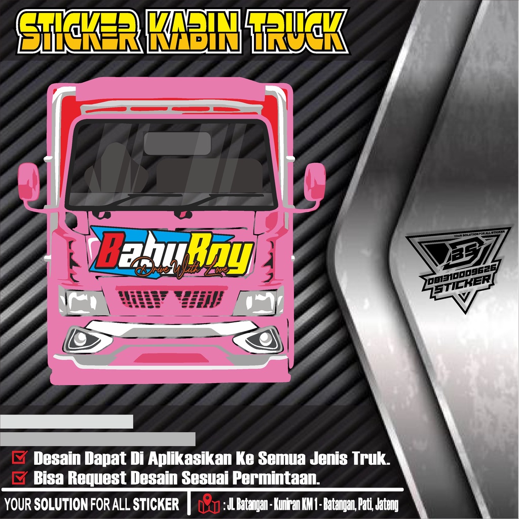 Jual Stiker Cutting Kabin Truck Umplong Ragasa Dyna DUtro Elf Giga ...