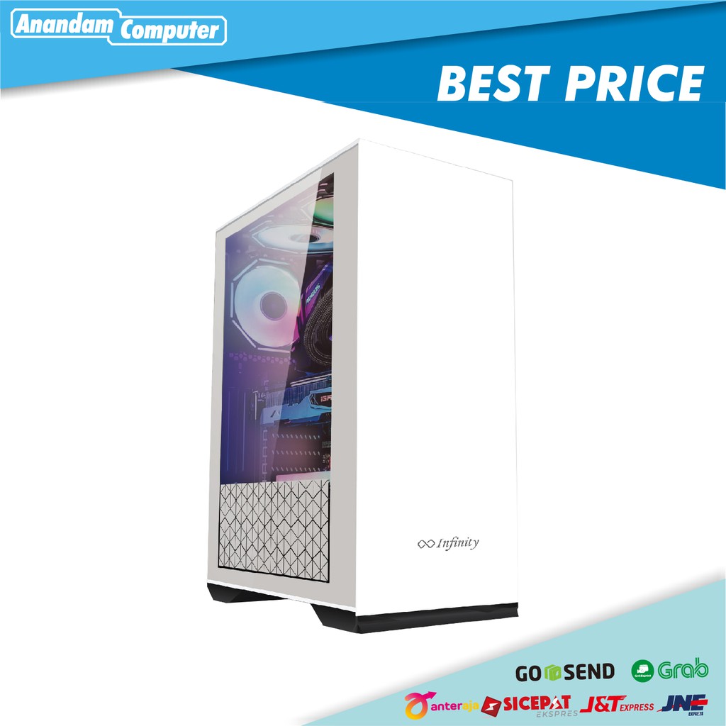 Jual Infinity FLASH V3 WHITE - Tempered Glass, ATX mATX GAMING CASE ...