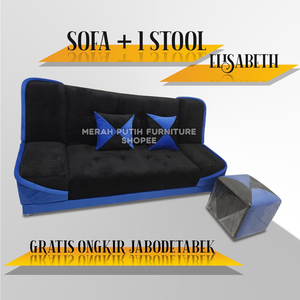 Jual Sofa bed reclining elisabeth plus 1 puff seharga 300rb | minimalis ...