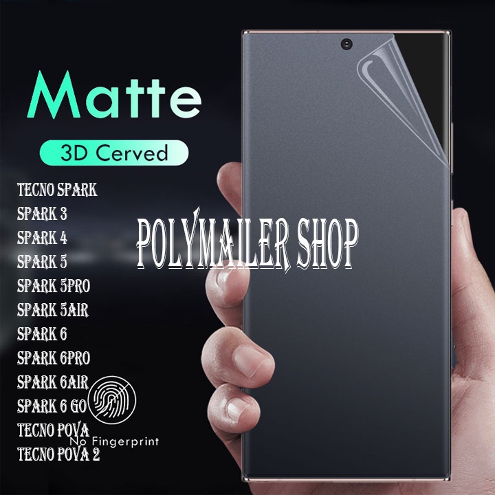 Jual POLY ANTI GORES JELLY MATTE HYDROGEL TECNO SPARK POVA 2 3 4 4PRO 5 5PRO 5AIR 6 6 6PRO 6AIR ...