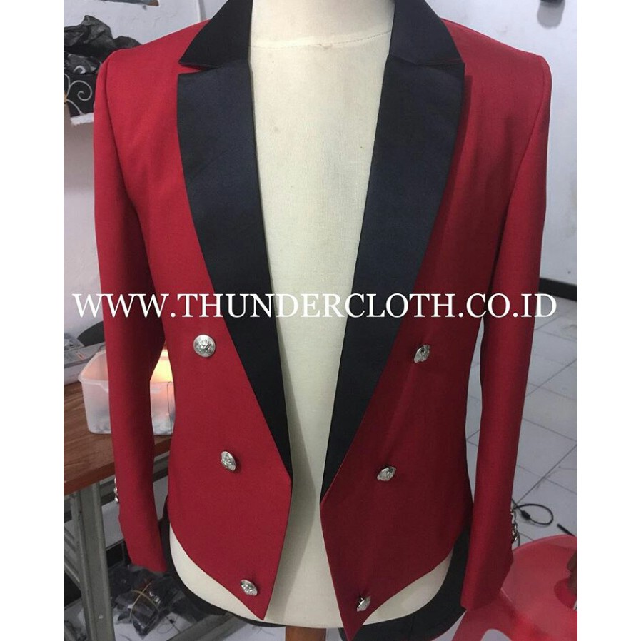 Jual jas blazer pria merah setelan | Shopee Indonesia