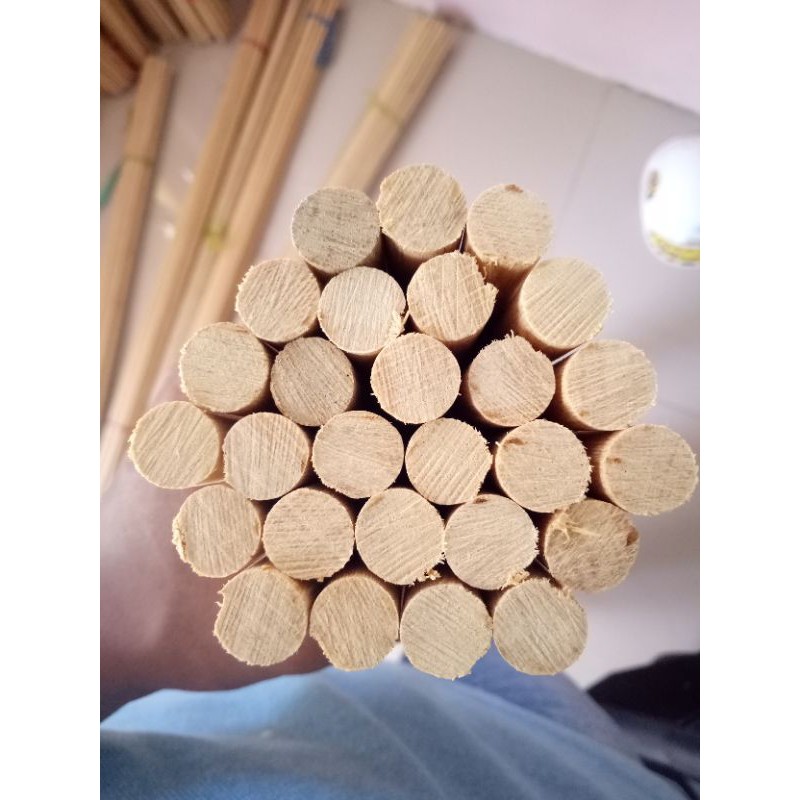 Jual kayu bulat / kayu dowel ukuran 14mm | Shopee Indonesia