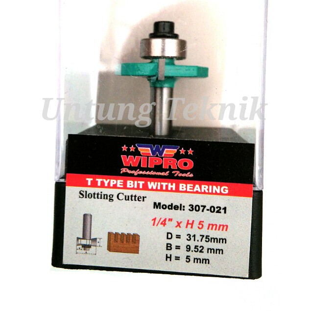 Jual WIPRO 1/4" X 5mm Mata Profil Slotting Bit - Trimmer - Router ...