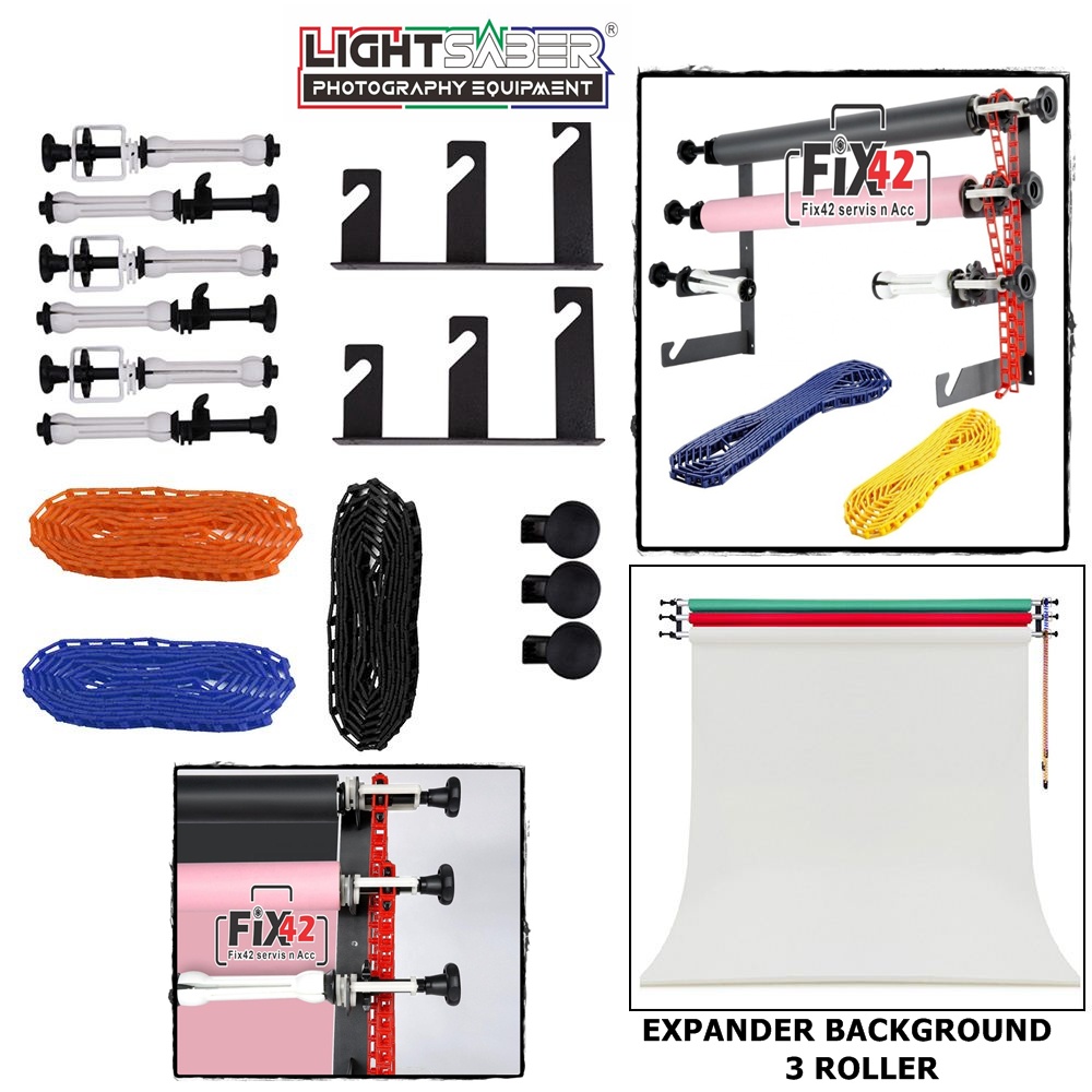Jual LIGHTSABER EXPANDER BACKGROUND 3 BAR ROLLER WALL MOUNT MANUAL ...