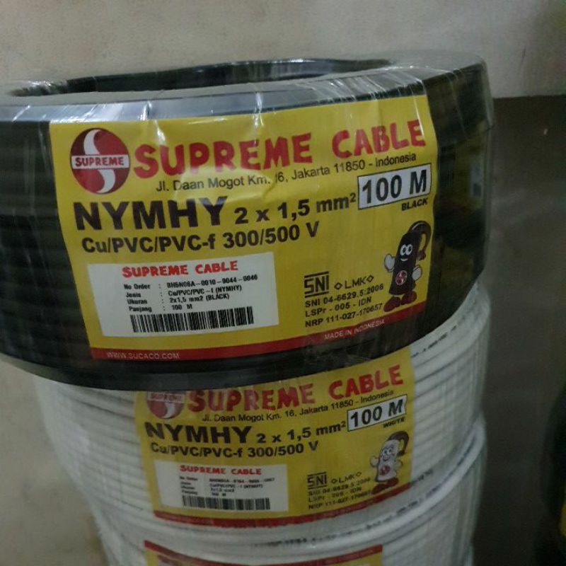 Jual KABEL NYYHY NYMHY NYY NYM HY 2x1,5 SERABUT SUPREME 1 ROLL 50M 50METER 50 M METER | Shopee ...