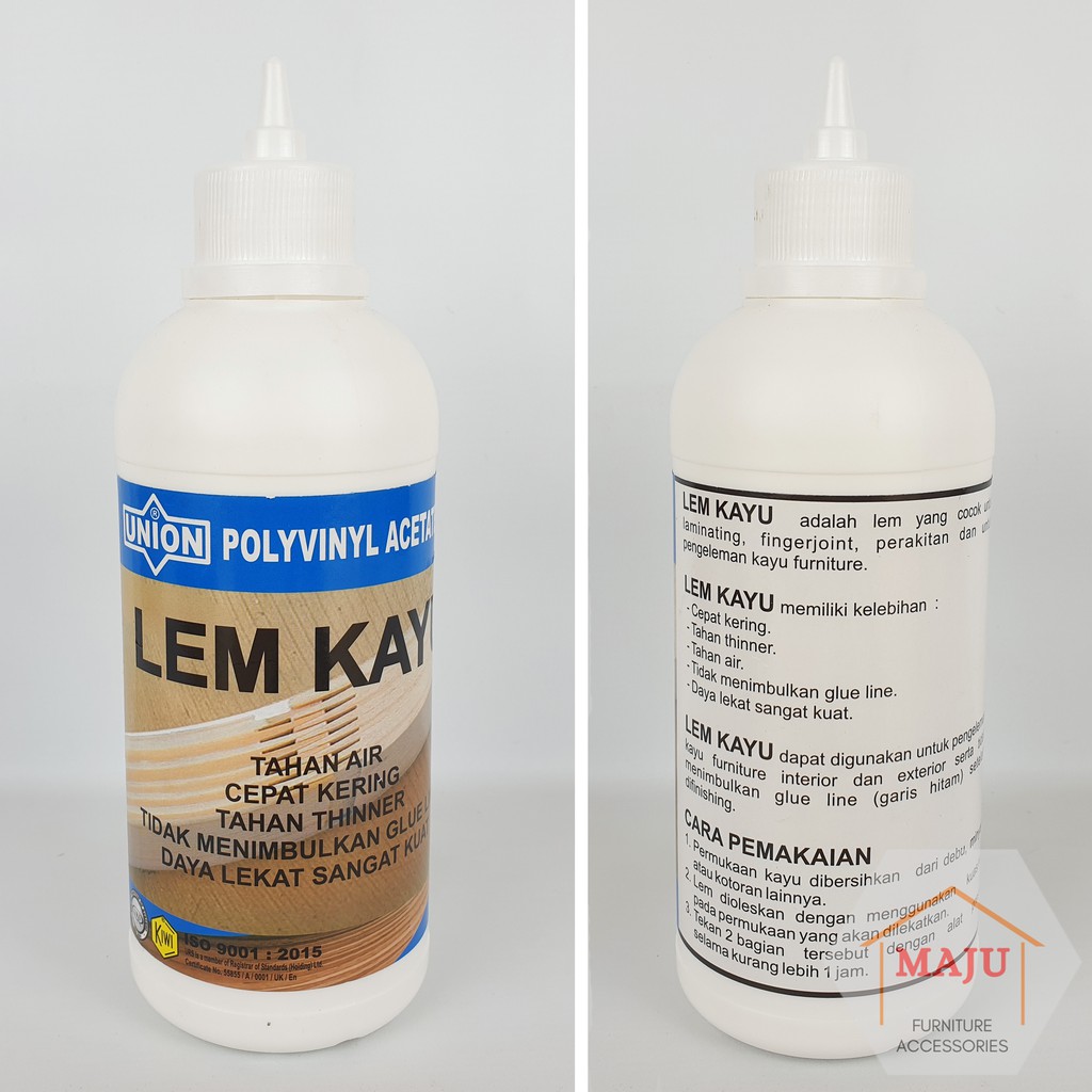 Jual Lem Kayu Union Polyvinyl Acetate Tahan Air Cepat Kering (Polivinil ...