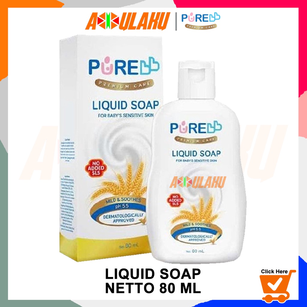 Jual PURE BB LIQUID SOAP FOR BABY SENSITIVE SKIN 80ML | Shopee Indonesia