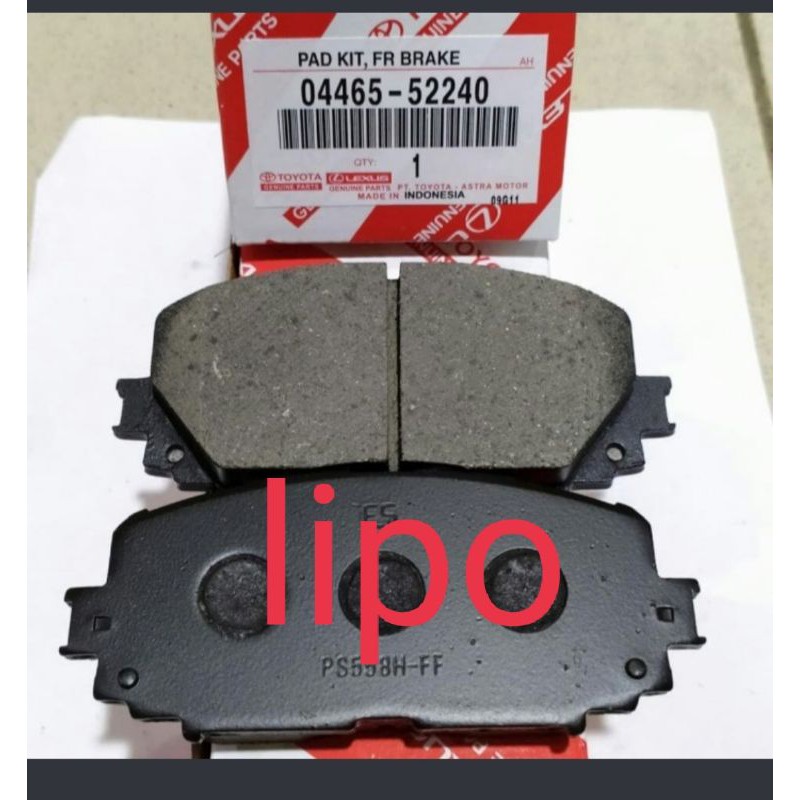 Jual kampas rem kanvas rem atau brake pad dispad depan yaris tipe s ...