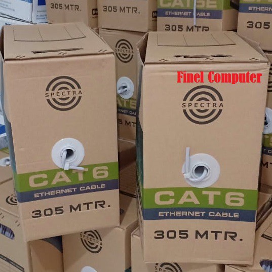 Jual Kabel LAN UTP Spectra Cat6 1 box 305 Meter - 1 roll cat6e 305M ...