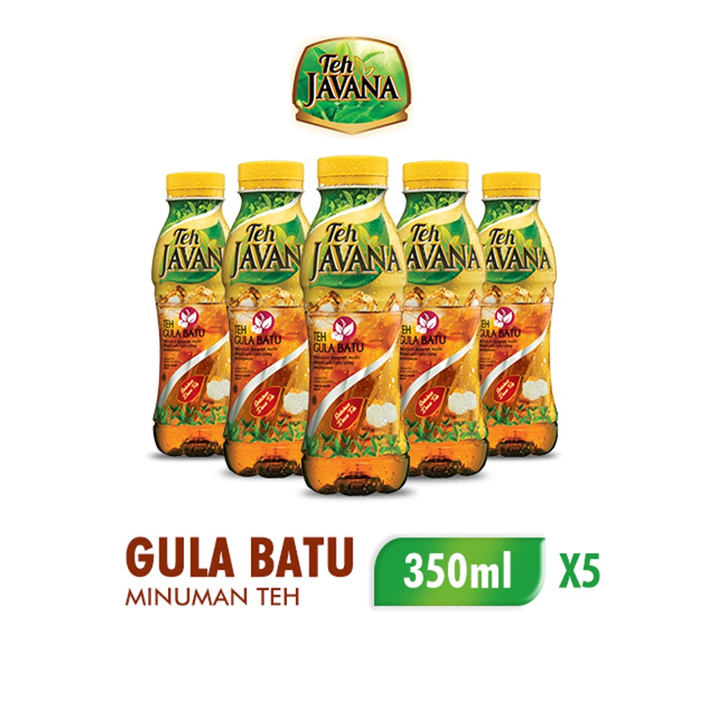 Jual Teh Javana Gula Batu Botol 350 ml x5 | Shopee Indonesia