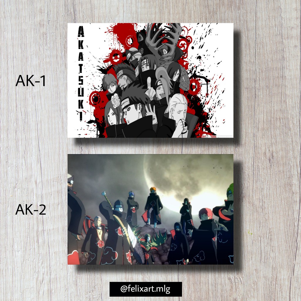 Jual Poster Anime Akatsuki Naruto Shippuden Frame Kayu Japan Anime ...