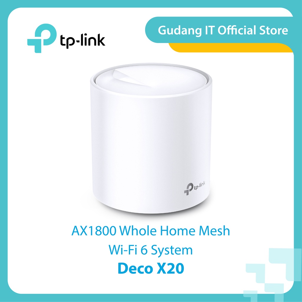 Jual TP-Link Deco X20 1-pack - AX1800 Whole Home Mesh Wi-Fi 6 System | Shopee Indonesia