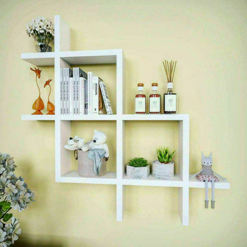 Jual Rak Dinding Tembok Tempel Bentuk Kotak Hexagonal Unik Murah Mewah ...