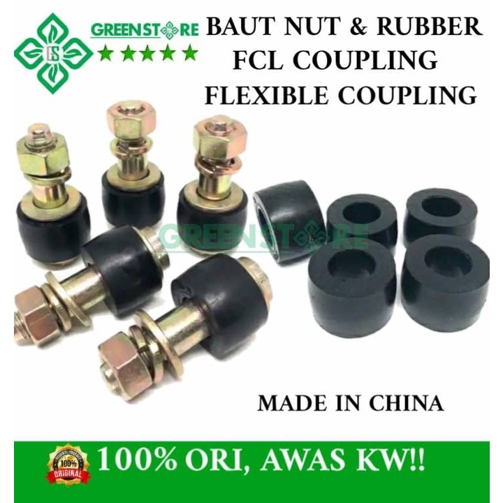 Jual F4 FCL COUPLING BAUT + NUT + RUBBER COMPLITE SET HARGA TERJANGKAU ...