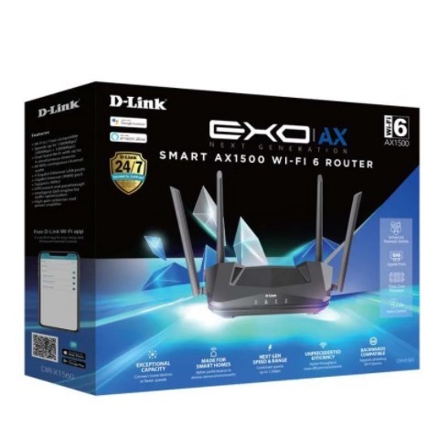 Jual D-Link EXO AX1500 Smart WiFi 6 Wireless Router DLink DIR-X1560 AX ...