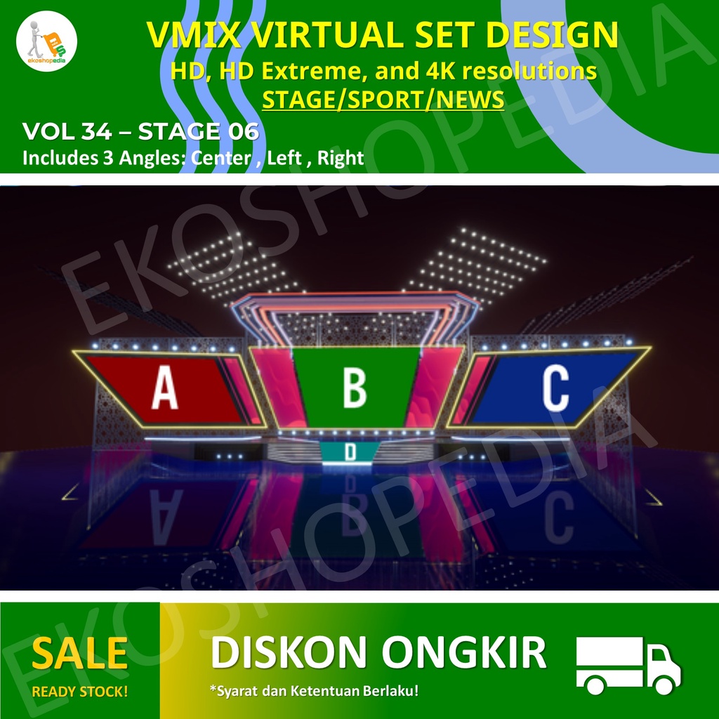 Jual VMIX VIRTUAL SET DESIGN 4K - STAGE 06 v34 | Shopee Indonesia