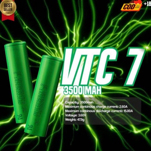 Jual BATERAI 18650 SONY VC7 MURATA ASLI 3500mAh 10A HARAGA 1 BIJI BATRE VAPOOR VAPEE ORIGINAL ...