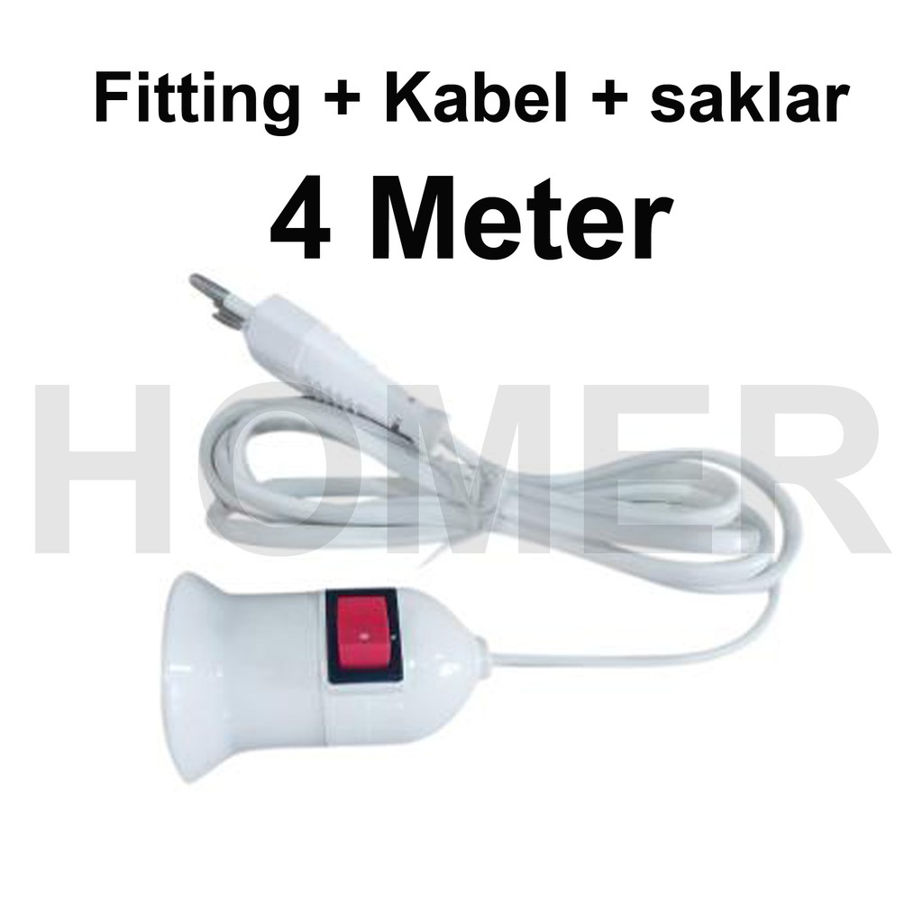 Jual Fitting fiting rumah lampu gantung plus Saklar ON OFF plus Kabel ...