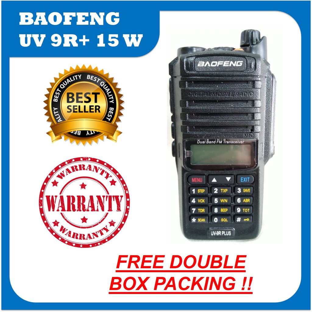 Jual HT BAOFENG UV 9R PLUS 15 WATT - UV9R PLUS UV9R Battery 8000 mah Dual Band Doble VHF UHF ...