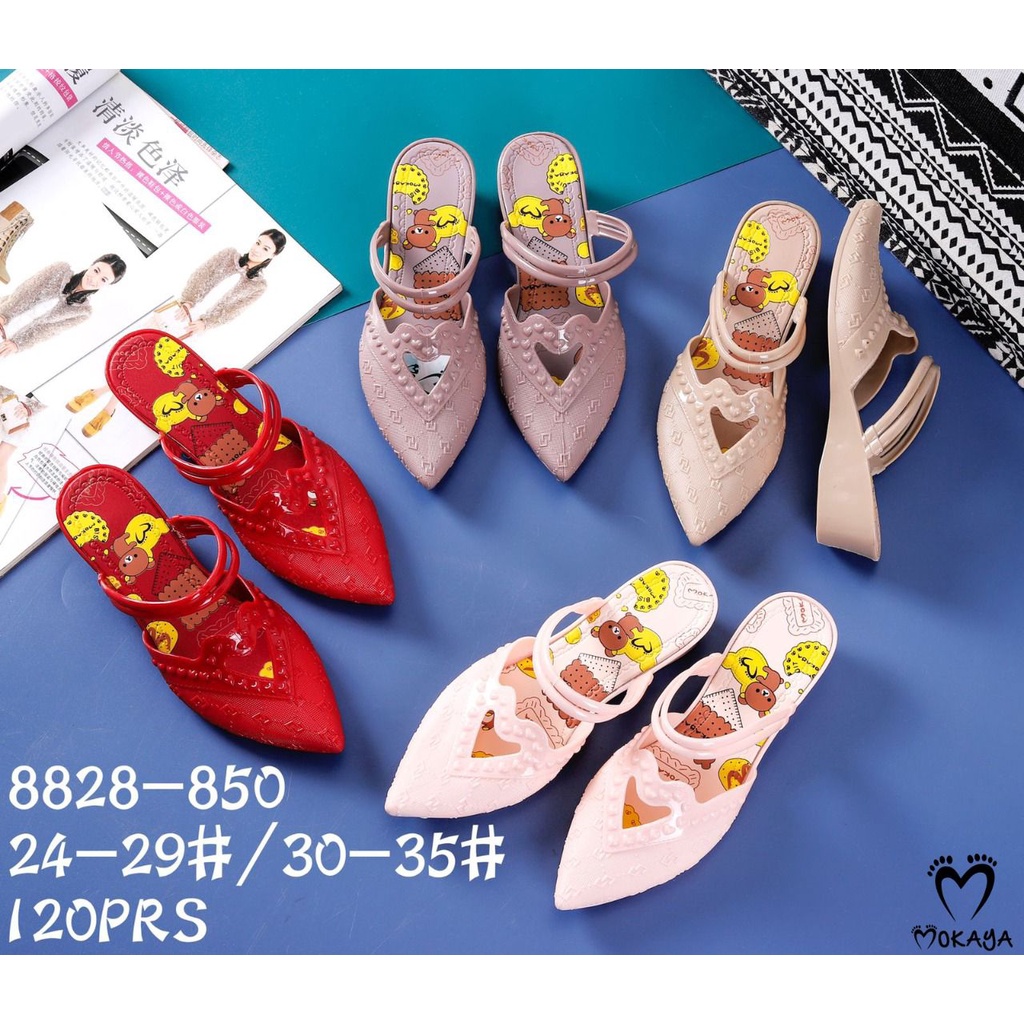 Jual Sepatu Slop Jelly Anak Cewek Model Love Lancip Super Cantik ...