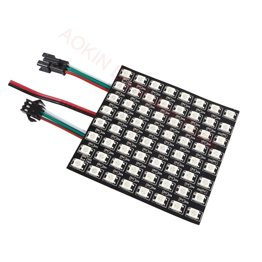 Jual Ws2812b 8x8 8x32 16x16 Matrix 5v Flexible Panel Light Led Rgb