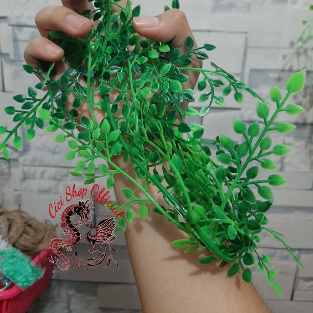 Jual 1renceng daun pakis plastik/daun saga /daun rambat artifisial/daun ...
