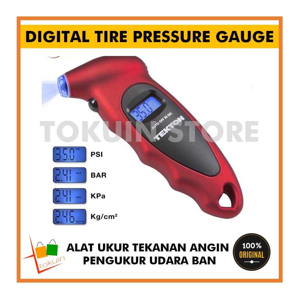 Jual Digital Tire Pressure Gauge Alat Ukur Tekanan Angin Pengukur Udara ...