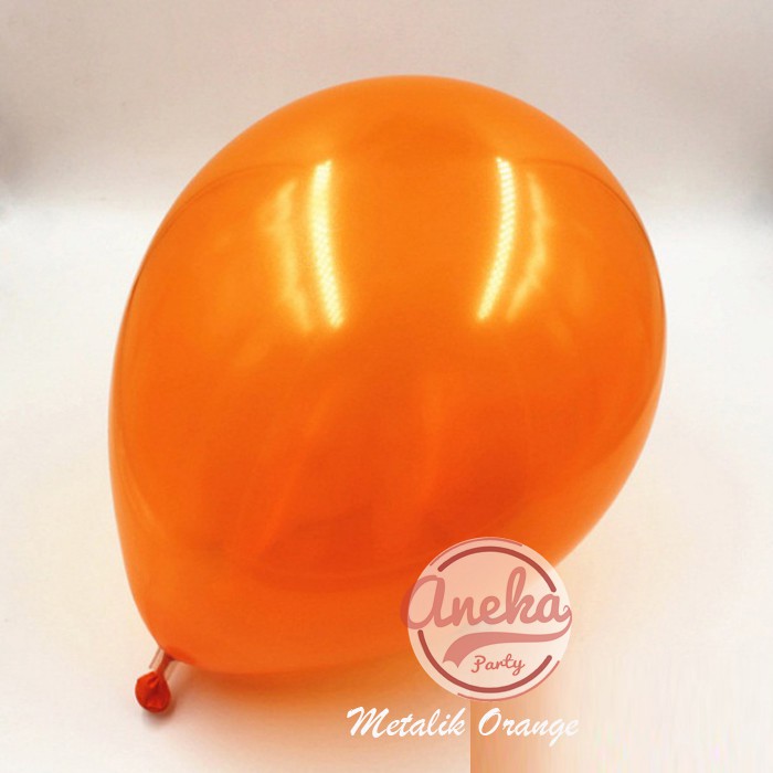 Jual Balon metalik Orange / Balon latex / Balon Metalik 12 inch / Balon ...