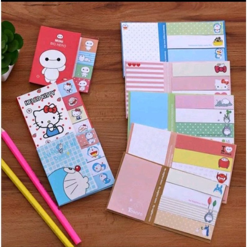 Jual Sticky notes post it motif doraemon hello kitty | Shopee Indonesia