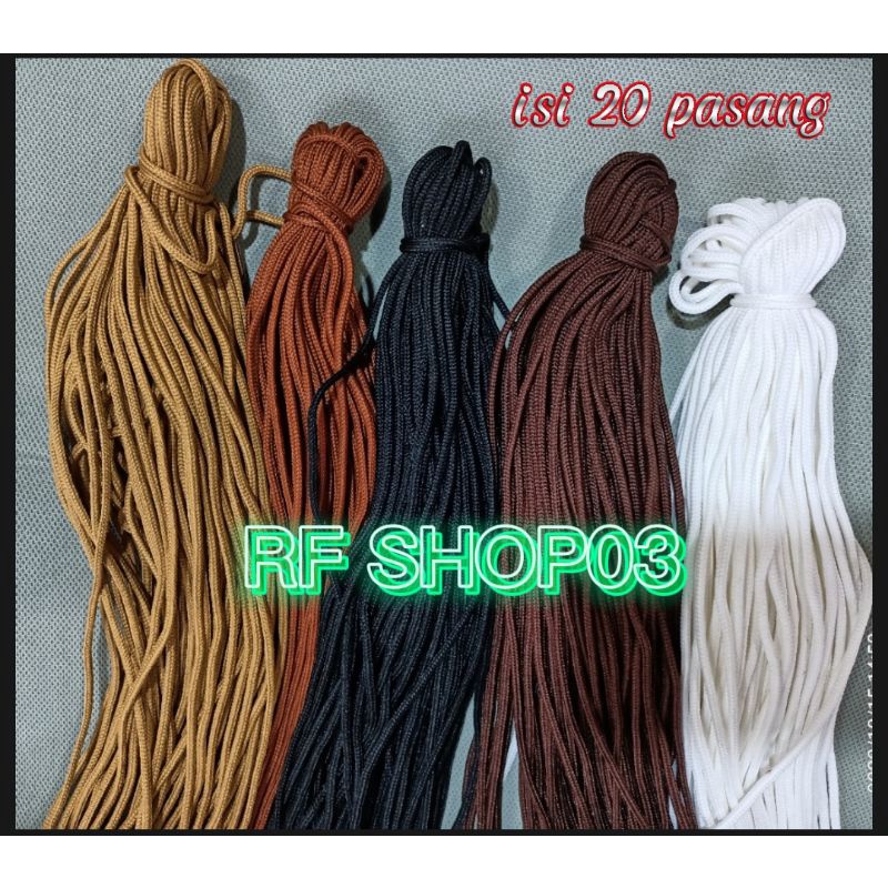 Jual cod bayar ditempat tali sepatu bulat isi 20 pasang/tali boxer/tali ...