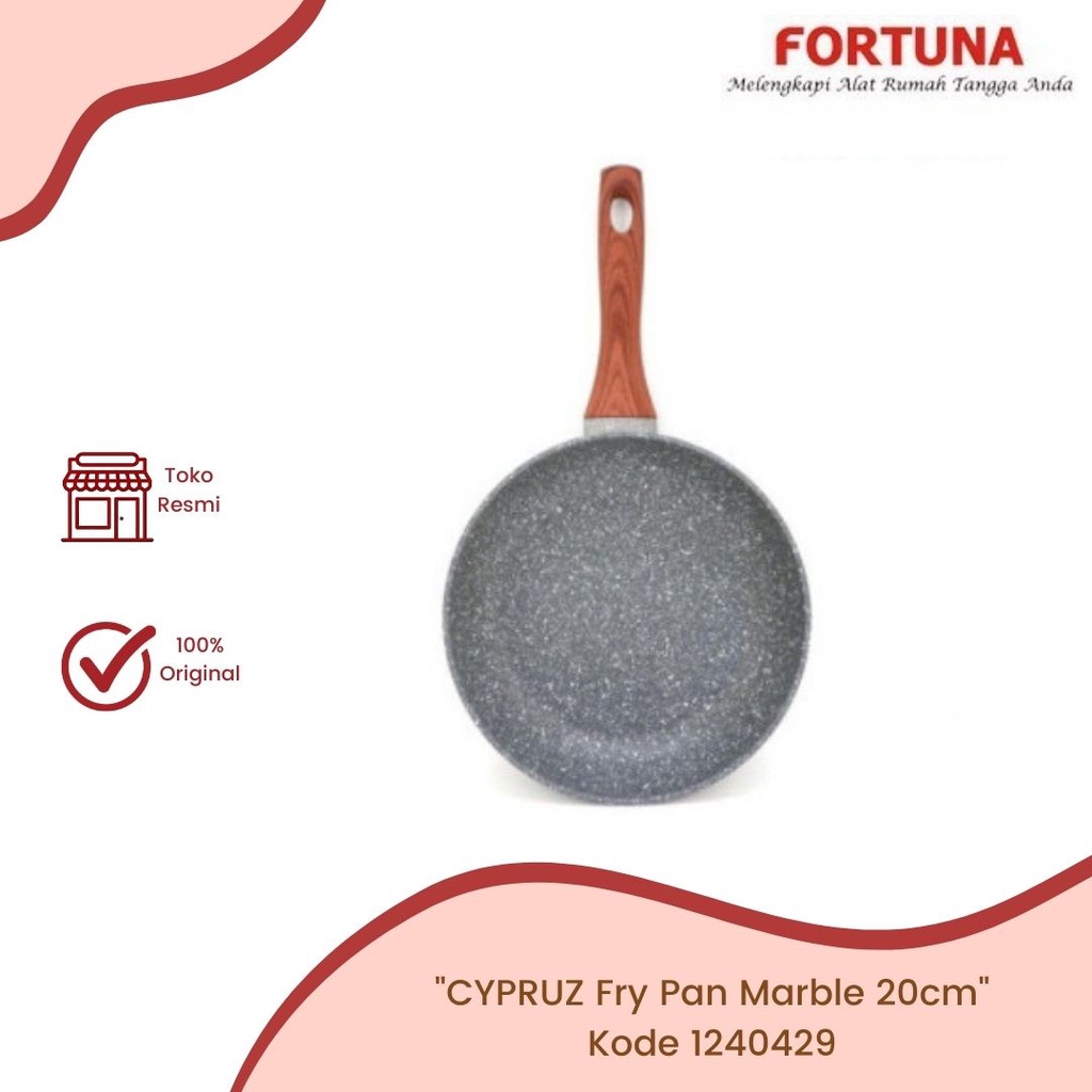 Jual CYPRUZ Fry Pan Marble 20cm / Penggorengan Anti Lengket | Shopee Indonesia