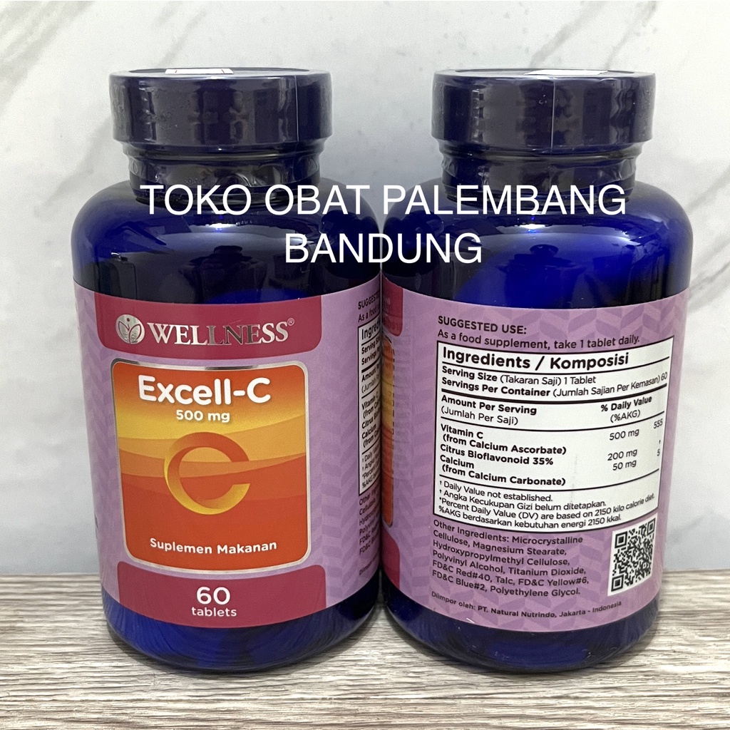 Jual WELLNESS EXCELL-C 500MG 60 TABLET VITAMIN C EXCEL C EXCELL C ...