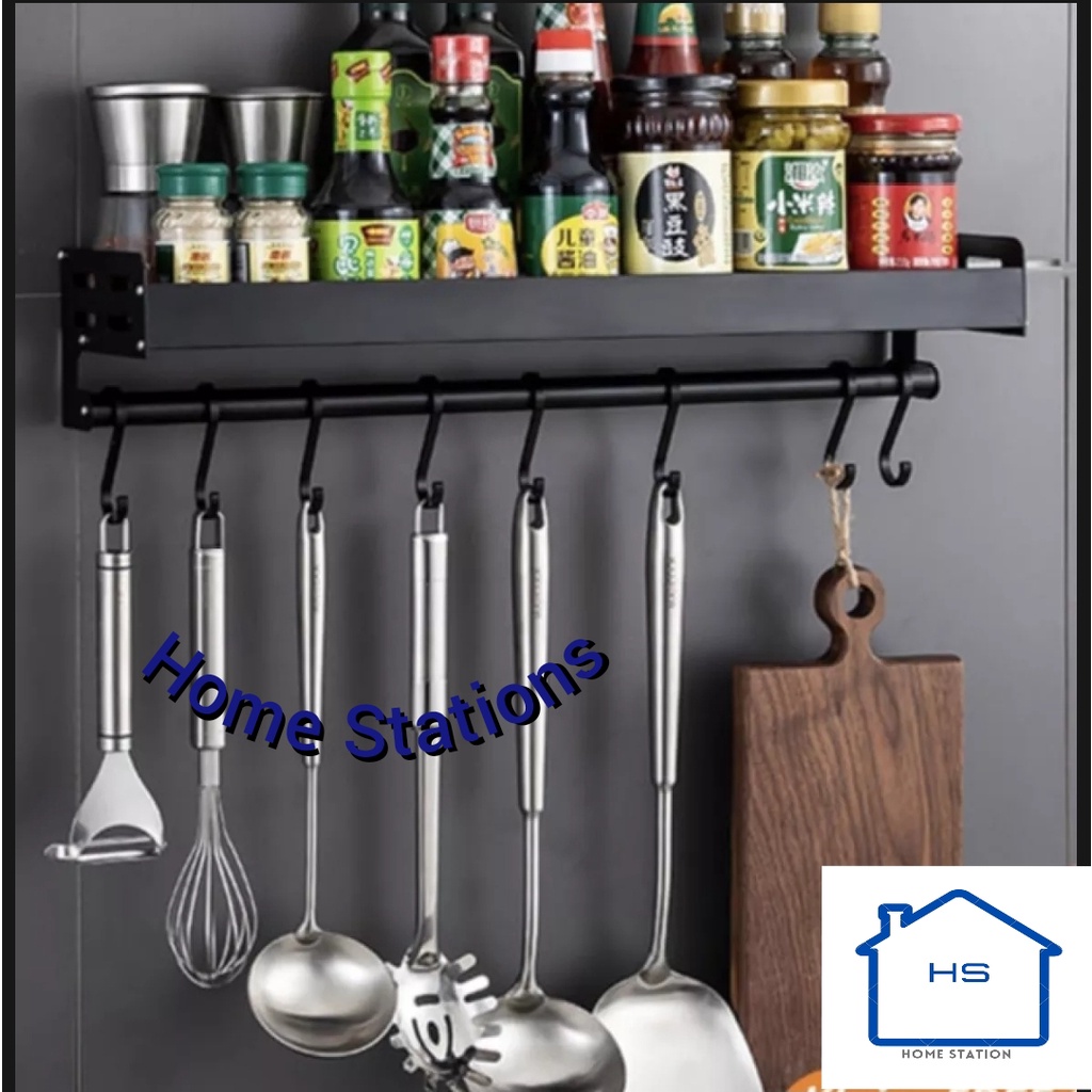 Jual Rak Dapur Dinding Kitchen Rack Bumbu Gantung Aluminium Anti Karat ...