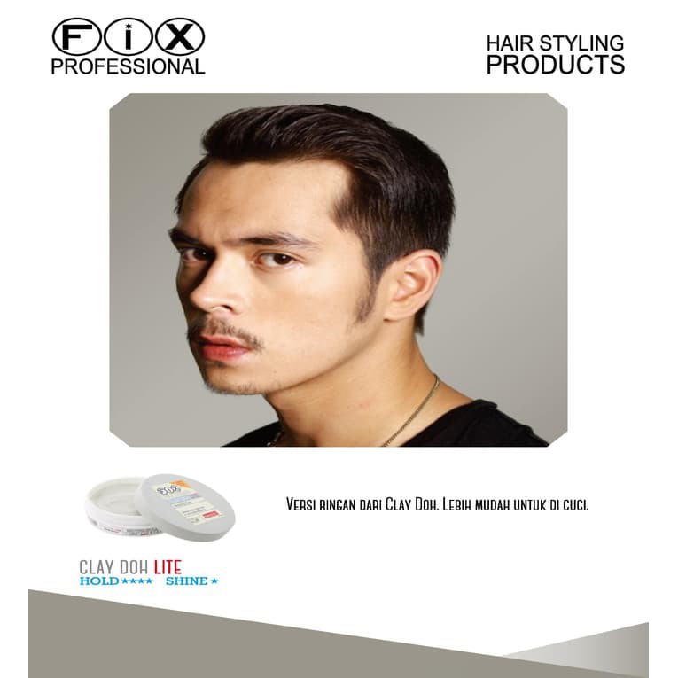 Jual Fix Professional CLAY DOH LITE 80gram ORIGINAL [ HAIR WAX / POMADE ...