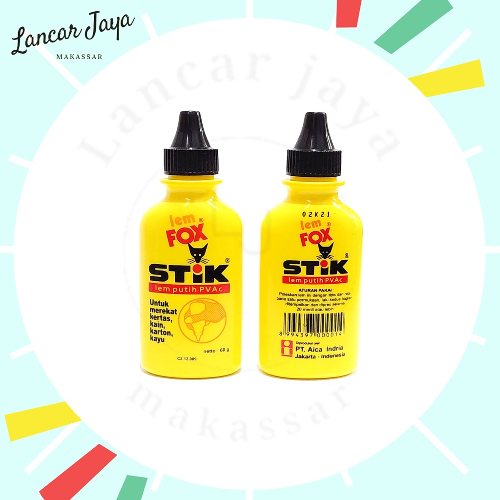 Jual [ 1 PCS ] Lem Putih PVAC Lem FOX STIK 60 gr | Shopee Indonesia