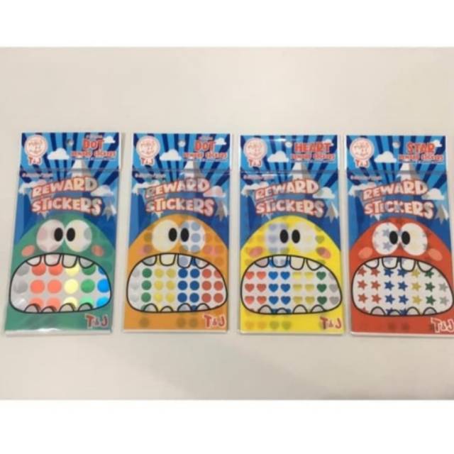 Jual Tom & Jerry Reward Sticker Star/Dot/Heart Stiker T&J Label ...