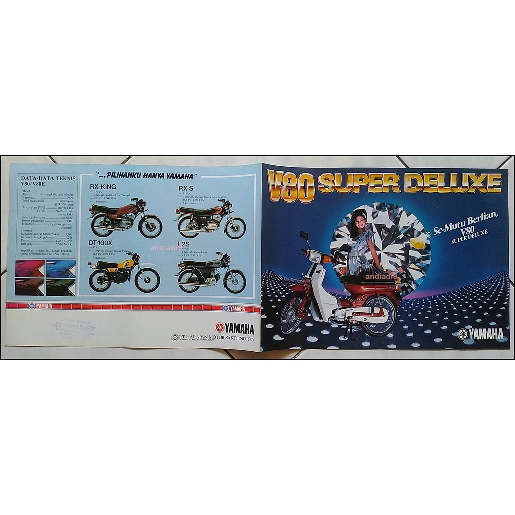 Jual BROSUR SEPEDA MOTOR YAMAHA V80 SUPER DELUXE | Shopee Indonesia