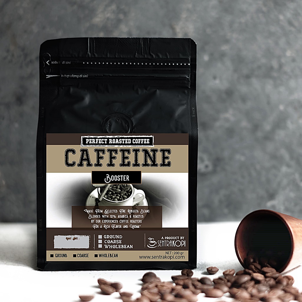 Jual Kopi Caffeine Booster Coffee 200 Gram - Bubuk / Biji - Sentra Kopi ...