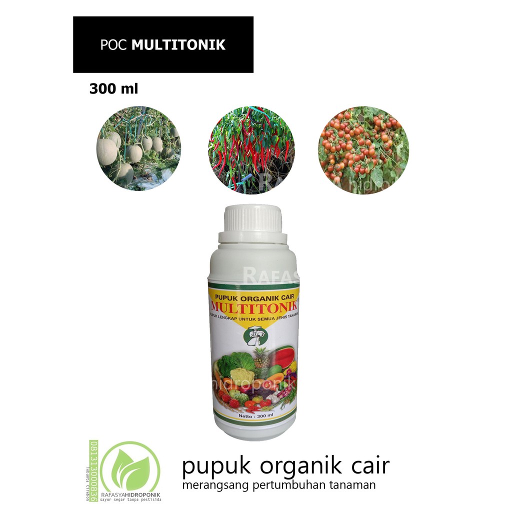 Jual MULTITONIK POC PUPUK ORGANIK CAIR 300 ML NUTRISI TANAMAN | Shopee ...