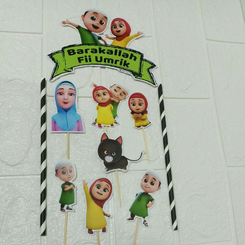 Jual topper cake happy birthday / hiasan kue ulangtahun nussa & rara ...