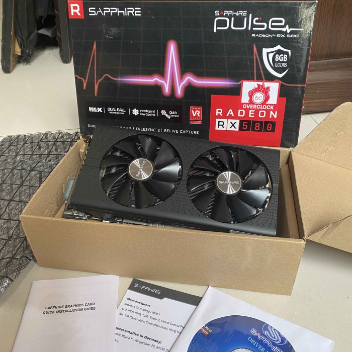 Jual SAPPHIRE Pulse Radeon RX580 / RX 580 8GB GDDR5 | Shopee Indonesia