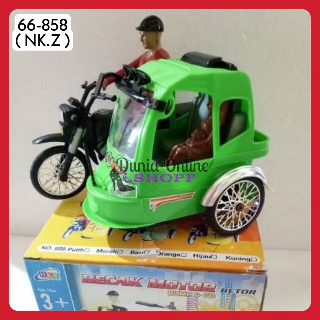 Jual BECAK MOTOR BETOR MINIATUR ORIGINAL PRODUK INDONESIA BISA JALAN ...