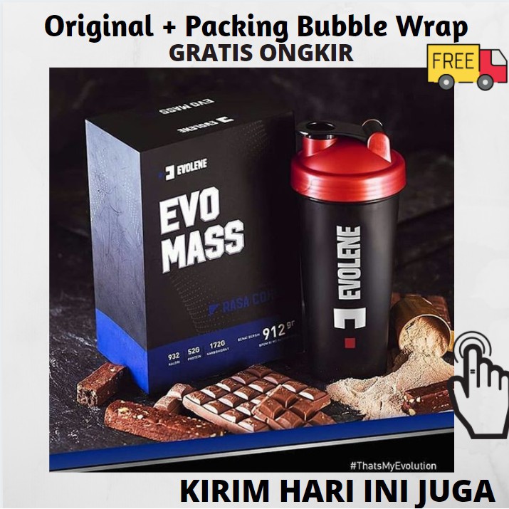 Jual READY EVO MASS 2 LBS 912GR GAINER BPOM HALAL EVOMASS GRAM EVOLENE EVOMAS EVO MAS SUSU ...