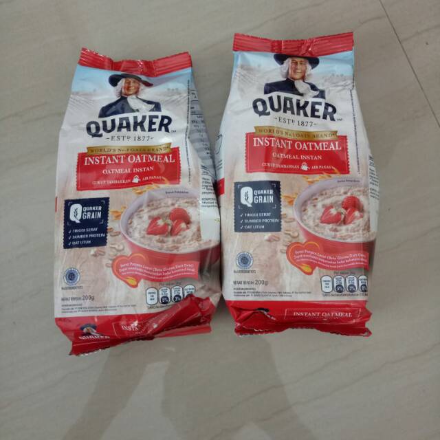 Jual oatmeal instan quaker 200g | Shopee Indonesia