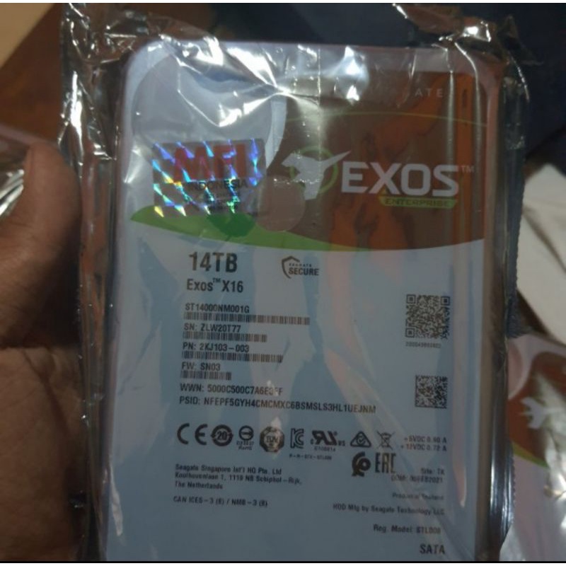 Jual Seagate Exos X16 HDD/Hardisk Enterprise 14TB SATA 7200RPM | Shopee Indonesia