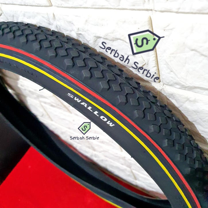 Jual BAN LUAR SEPEDA 20X1.75 SWALLOW 20 X 175 1.75 LIST MERAH KUNING 20X175 SELI LIPAT MINION ...