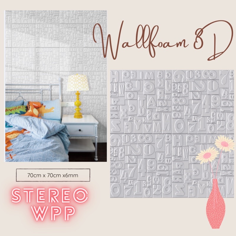 Jual Wallfoam 3D / Wallpper stiker Foam/Brickfoam// ukuran 70cm x70cm ...