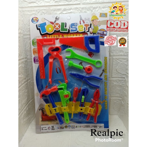 Jual Mainan Edukasi Anak Tool Set Alat Pertukangan set papan | Shopee ...