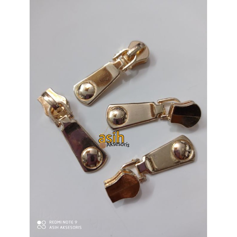 Jual Kepala resleting no.5 untuk rell gigi besi rosegold/mas muda ...